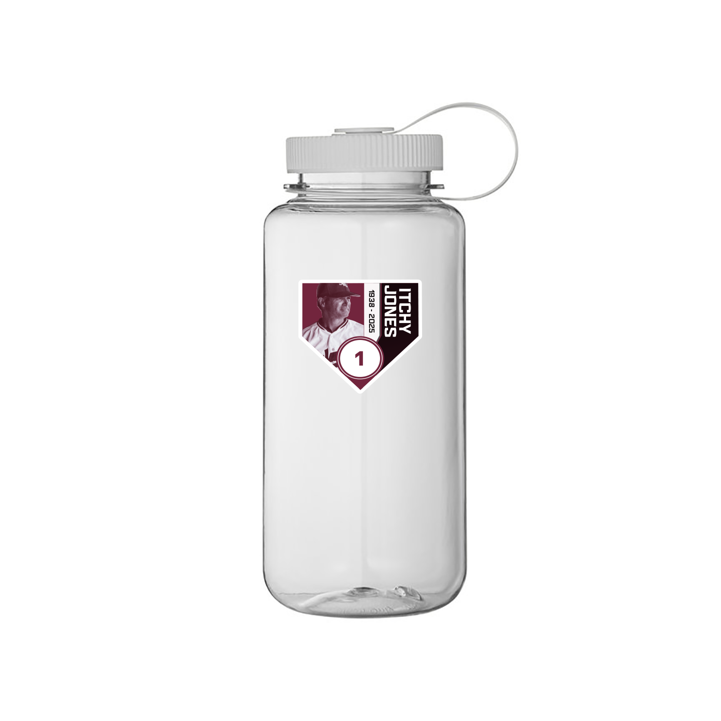 Itchy Jones Tribute - 27oz Clear Plastic Water Bottle | The Printing Plant