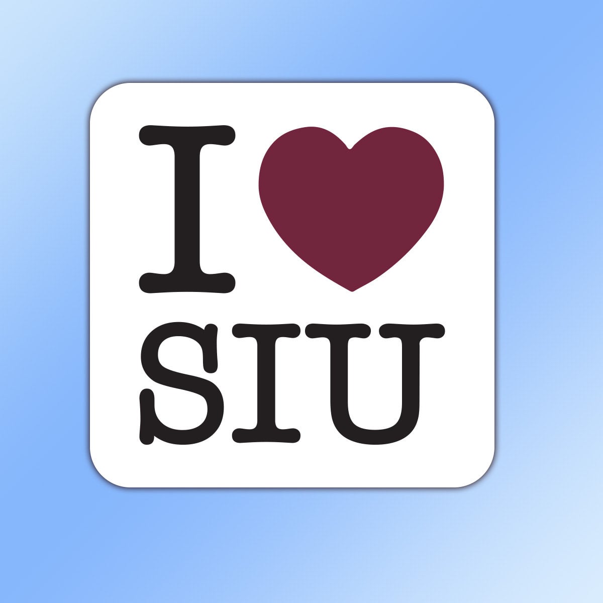 I Love SIU Decal - Officially Licensed | The Printing Plant